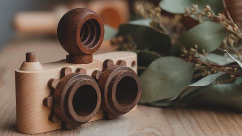 Father's Factory Twinkle Wooden Toy Cameras