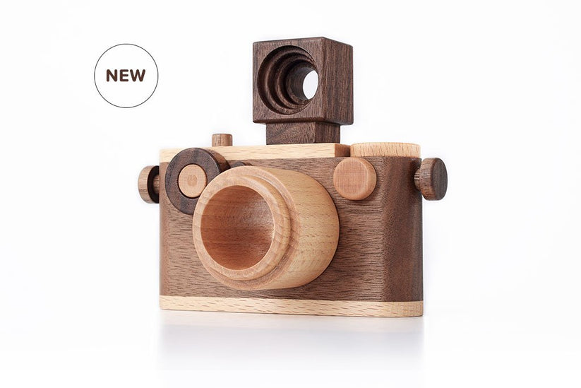 Father's Factory 35MM Original Wooden Toy Camera Walnut